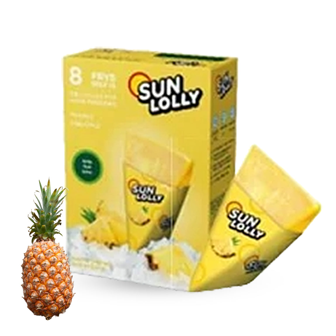 SUN LOLLY パイナップル味 8個入【常温で届いて家庭で凍らせるアイスキャンディー／保存料・人工甘味料不使用】 – 自然派食品の専門店 ...